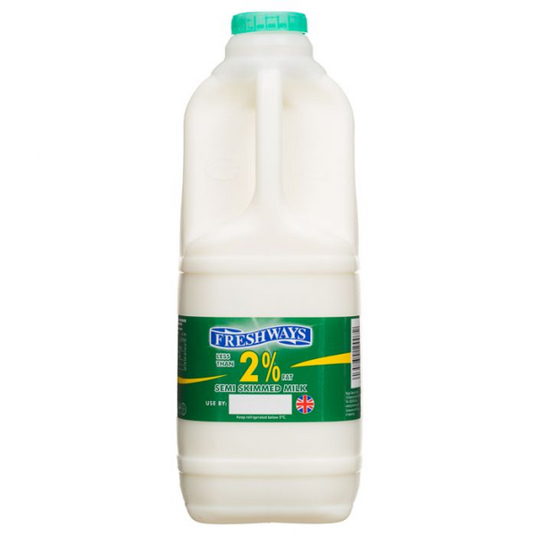 Milk Semi Skimmed 2 ltr (Green Top) – Fresh Connect